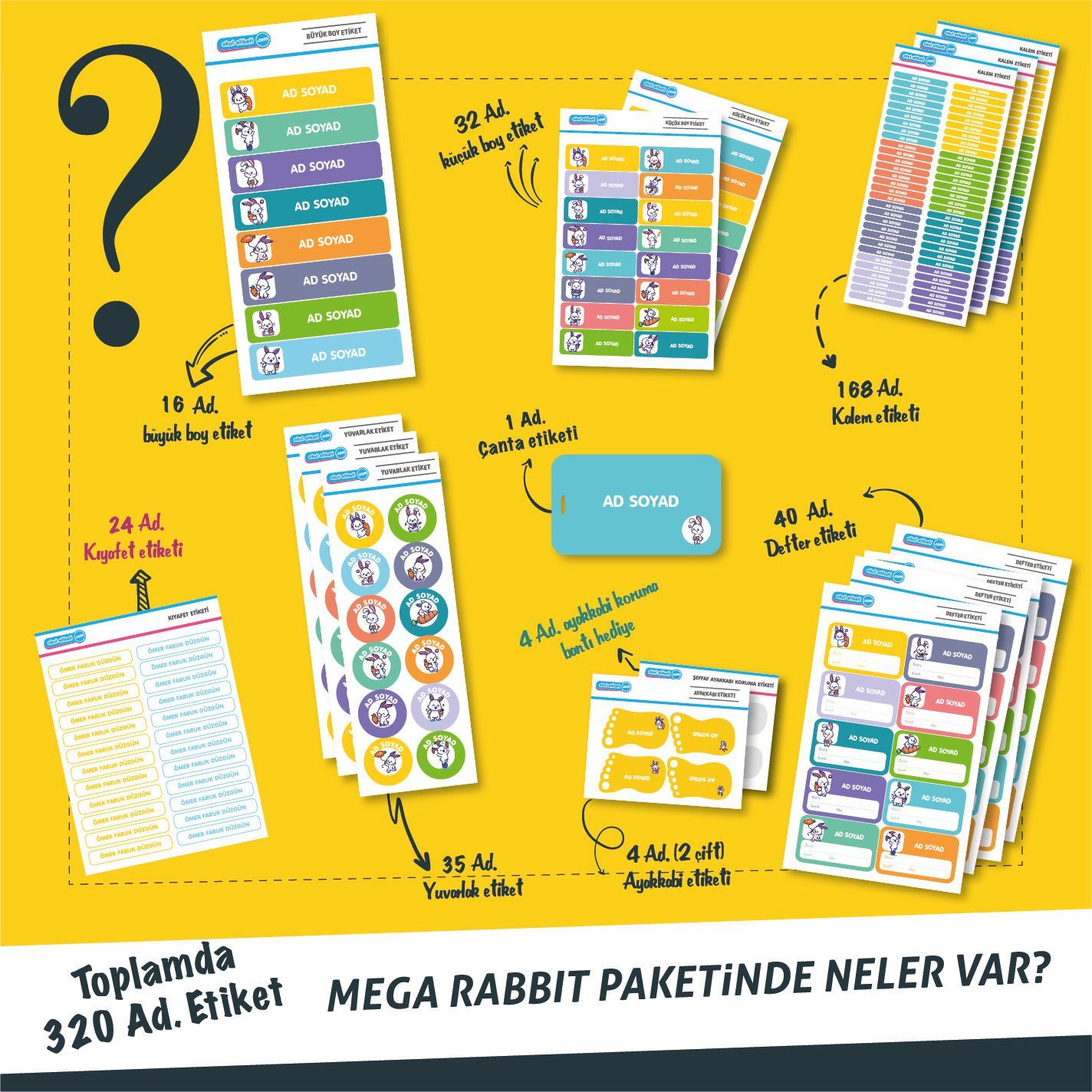 MEGA RABBIT | Okul Etiketi